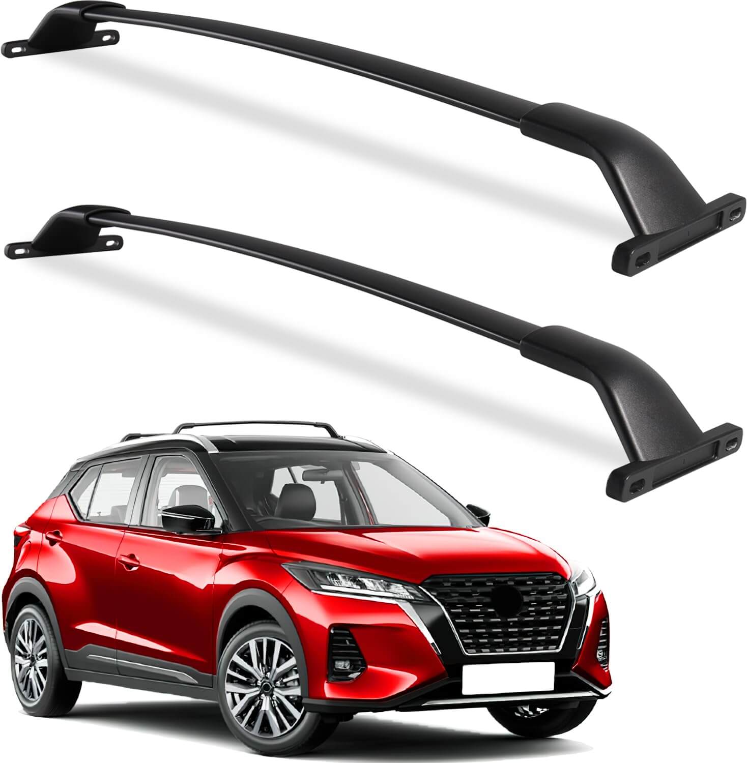 Heavy Duty 220lb Roof Rack Cross Bars Compatible with Nissan Kicks 201
